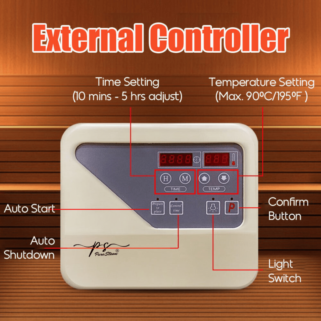 Sauna Heater 9kw with Digital Controller and Room Sensor - Sauna Steam ...